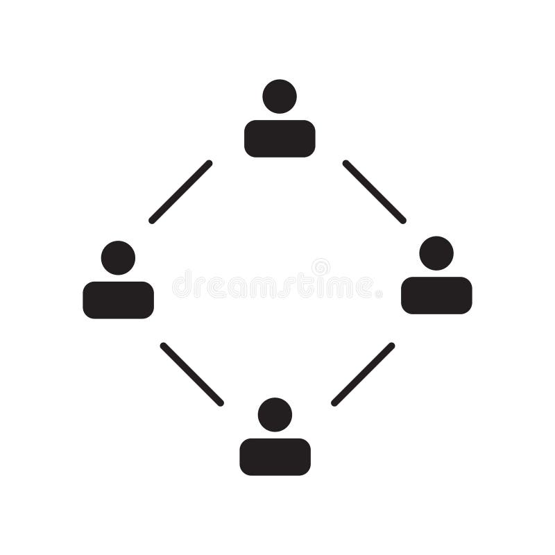 Vector People Connecting Icon Symbol Stock Vector - Illustration of ...