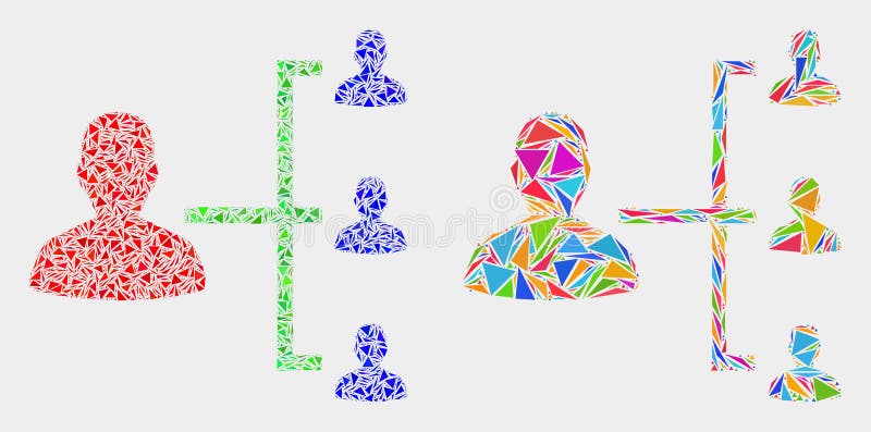 Vector People Hierarchy Mosaic Icon of Triangle Elements Stock Vector ...