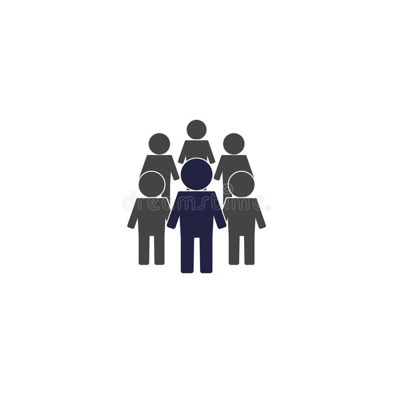 Vector People Icon. Crowd on White Isolated Background Stock Vector ...