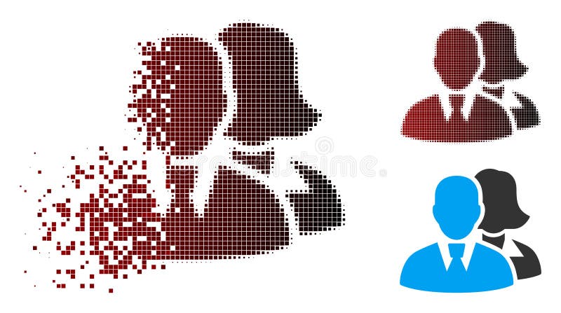 Sparkle Pixel Halftone People Icon Stock Vector - Illustration of ...