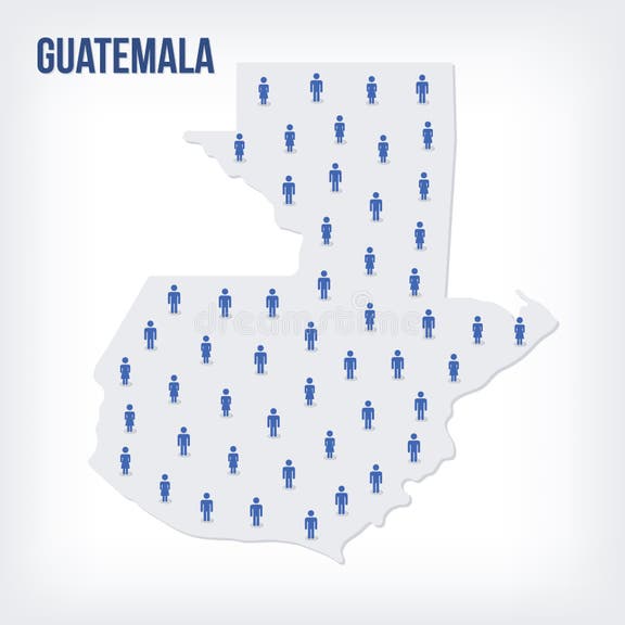 Vector People Map of Guatemala. the Concept of Population Stock ...