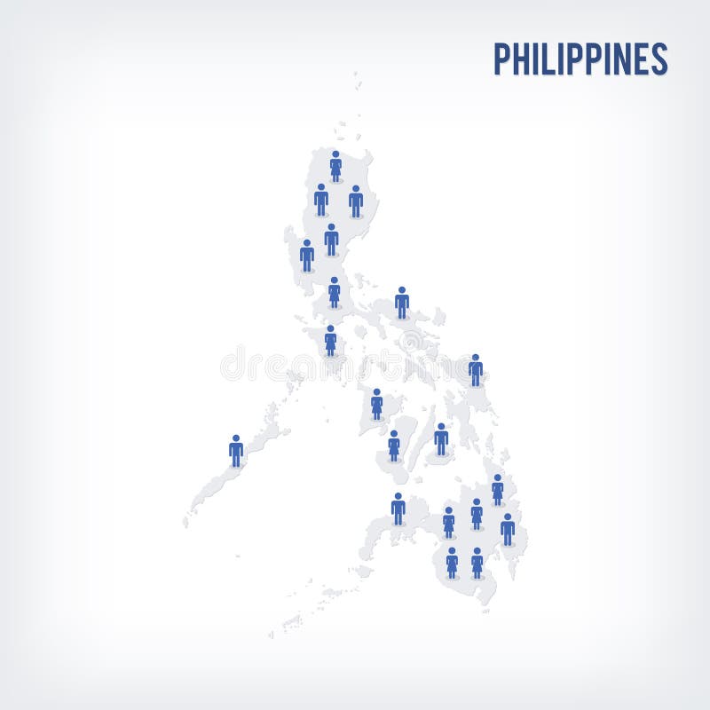 Vector People Map of Philippines . the Concept of Population Stock ...