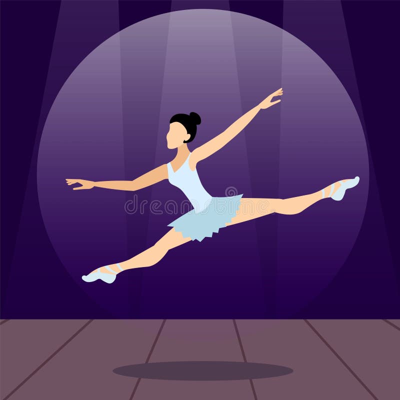 Vector People. Performance of Ballet Dancers. a Ballerina Dances ...