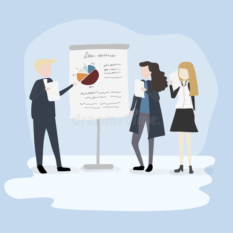 Vector of People Presenting Their Work Stock Vector - Illustration of ...