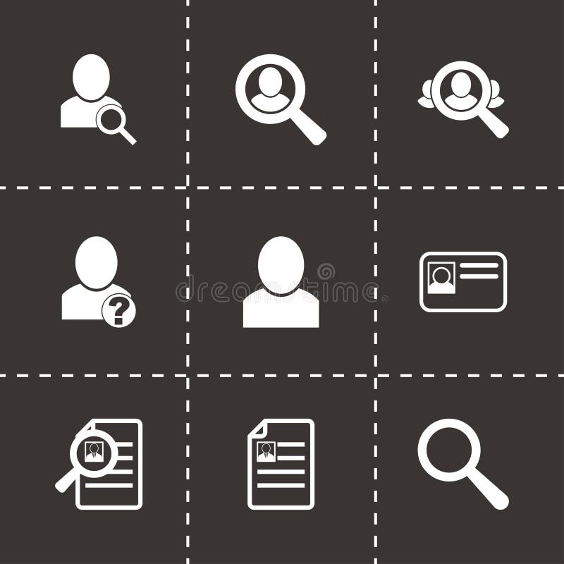 Vector People Search Icon Set Stock Vector - Illustration of ...