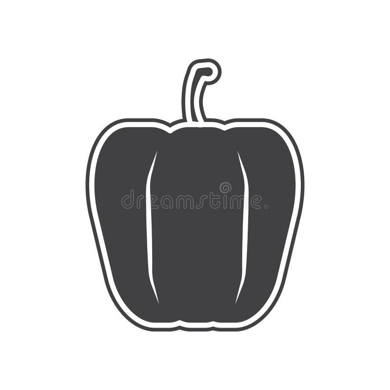Vector Pepper Icon. Element of Fruits and Vegatables for Mobile Concept ...