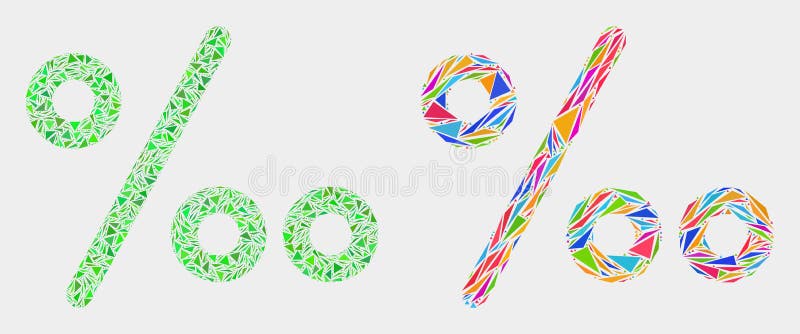 Vector Per Mille Mosaic Icon of Triangle Elements Stock Vector ...