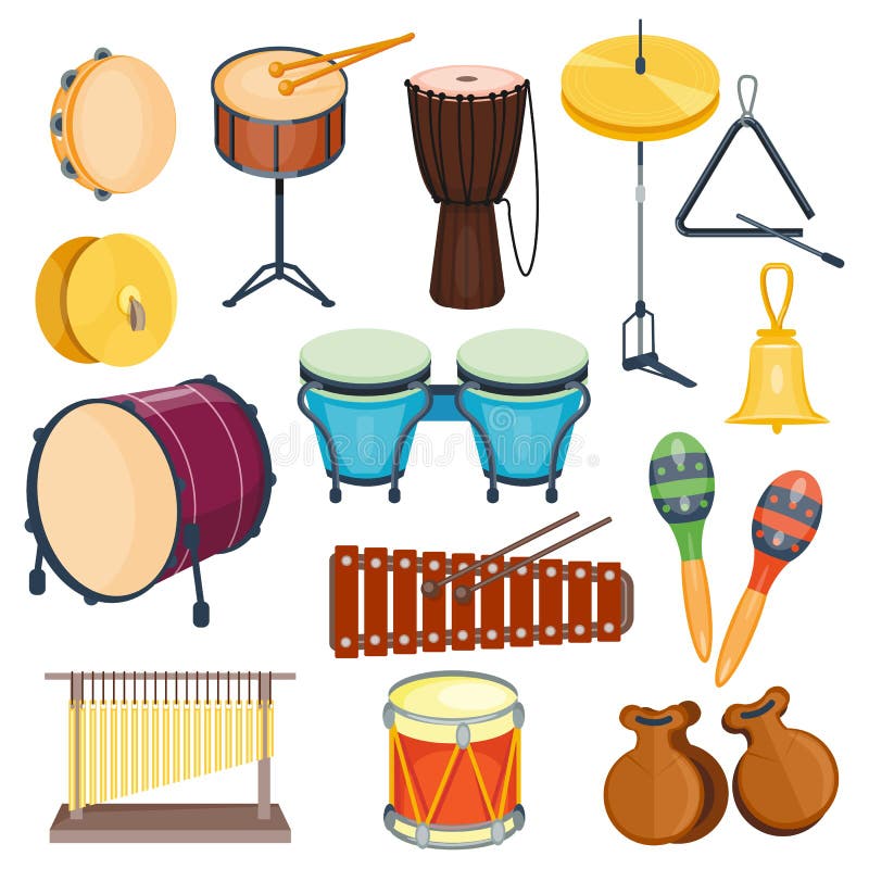 Percussion Musical Instruments Stock Vector - Illustration of carnival ... Percussion Musical Instruments Stock Vector - Illustration of carnival ...