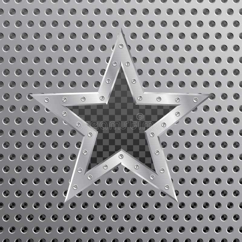 Steel star perforated stock vector. Illustration of grid - 240465640