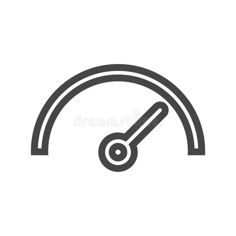 Vector Performance Measurement Icon, Speedometer Icon Stock Vector ...