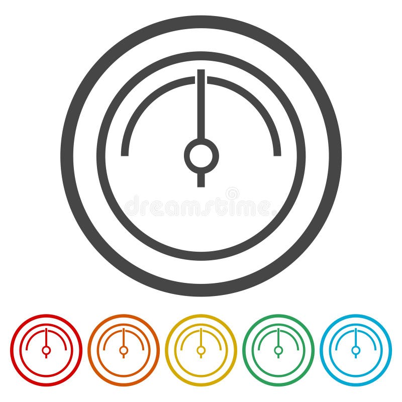 Vector Performance Measurement Icons Set Stock Vector - Illustration of ...