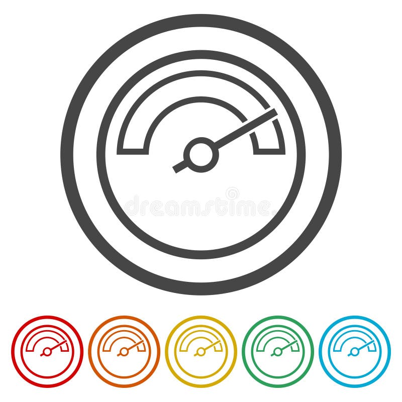 Vector Performance Measurement Icons Set Stock Vector - Illustration of ...