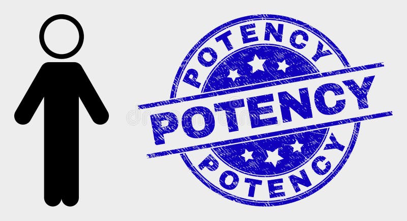 Vector Person Icon and Grunge Potency Seal Stock Vector - Illustration ...