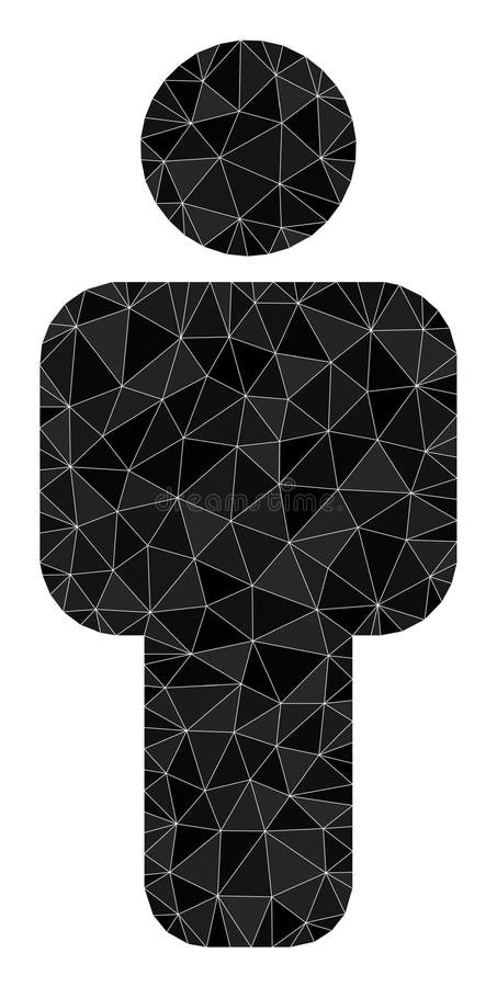 Vector Person Polygonal Icon Stock Vector - Illustration of client ...
