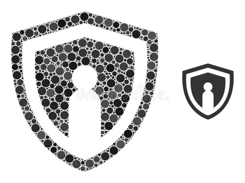 Vector Personal Shield Mosaic of Small Circles Stock Vector ...