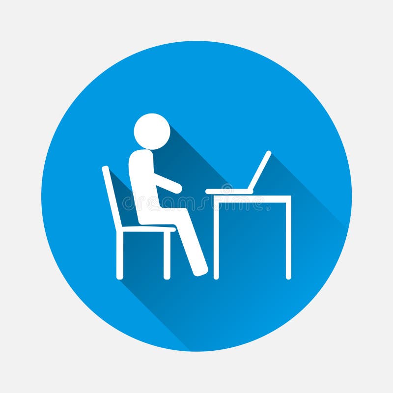 Vector Personality Works on a Computer or Laptop with a Flat Sh Stock ...