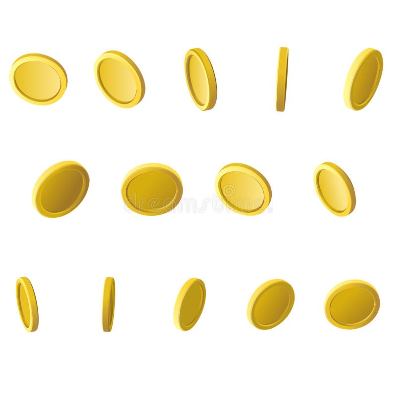 Coin Rotate Sprite Sheet stock vector. Illustration of item - 111374327