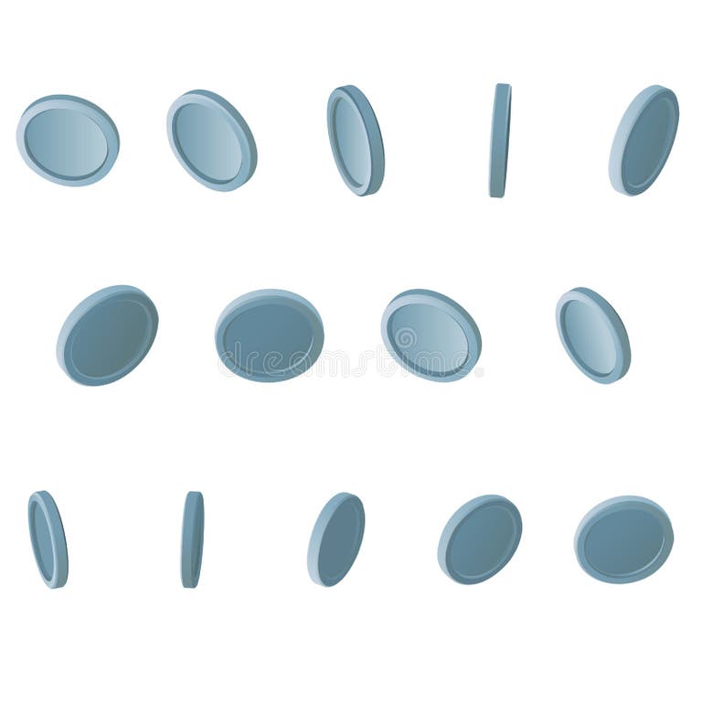 Coin Rotate Sprite Sheet stock vector. Illustration of perspective ...