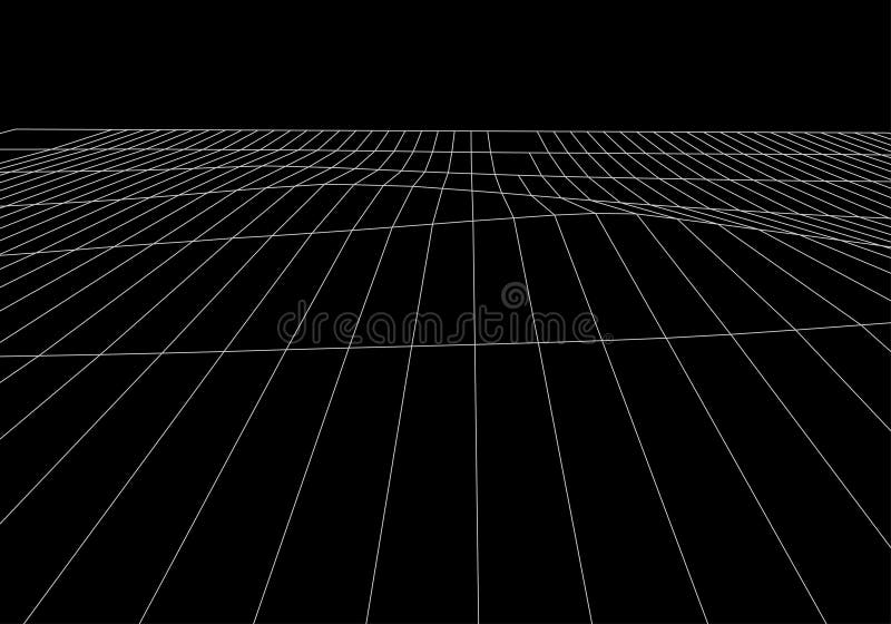 Vector Perspective Grid. Abstract Mesh Background. Polygonal Mountains ...