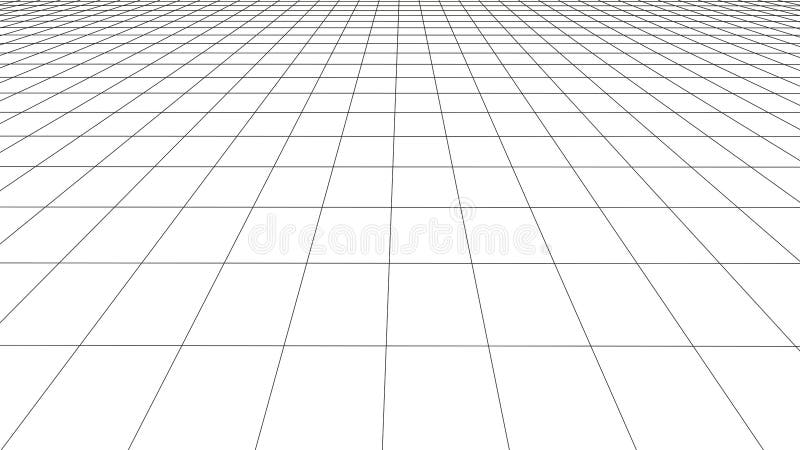 Vector Perspective Grid with Detailed Lines Stock Illustration ...