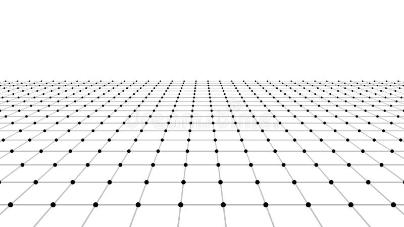 Vector Perspective Grid. Digital Background in Retro Style Stock ...