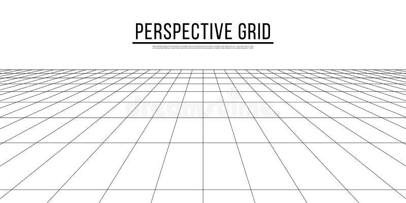 Vector Perspective Grid. Digital Cyberspace. Network Connection ...