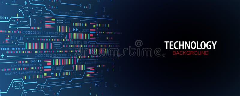 Vector Perspective Illustration, Hi-tech Digital Technology and ...