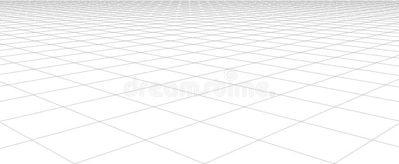 Vector Perspective Mesh. Detailed Lines on a White Background. 3d ...