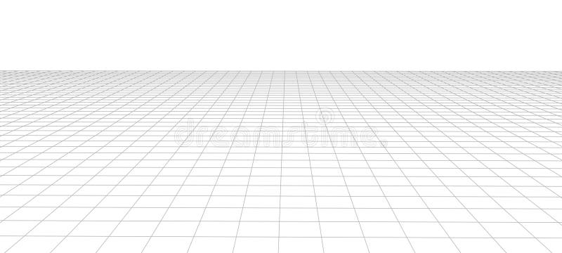 Vector Perspective Mesh. Detailed Lines on a White Background. 3d ...