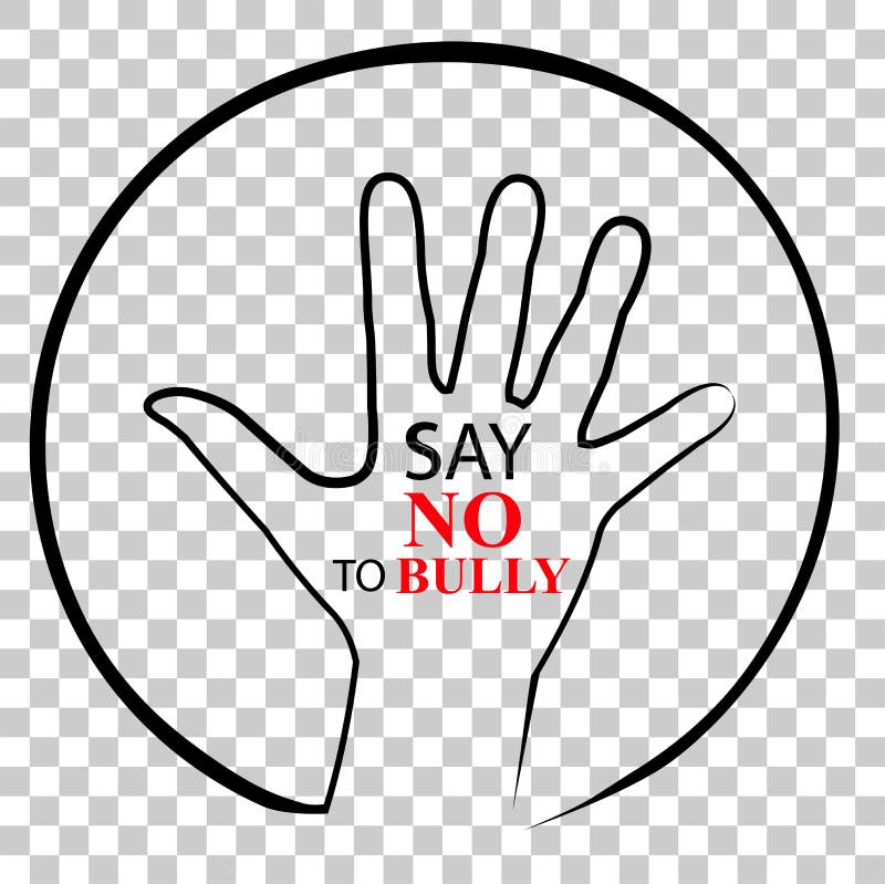 Persuasive Sign, No Bully, at Transparent Effect Background Stock ...