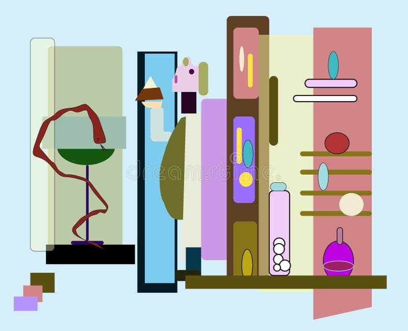 Vector_ pharmacy, abstract stock illustration. Illustration of snake ...