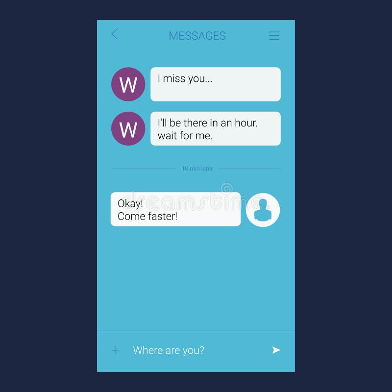 Short Message Service (SMS) Stock Illustration - Illustration of ...