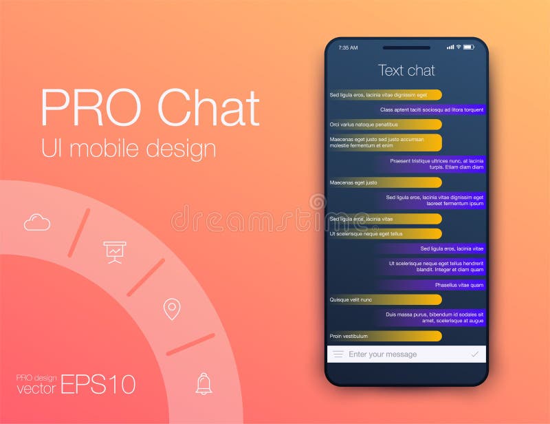 Vector Phone Chat Interface. Sms Messages. Stock Vector Stock Vector ...