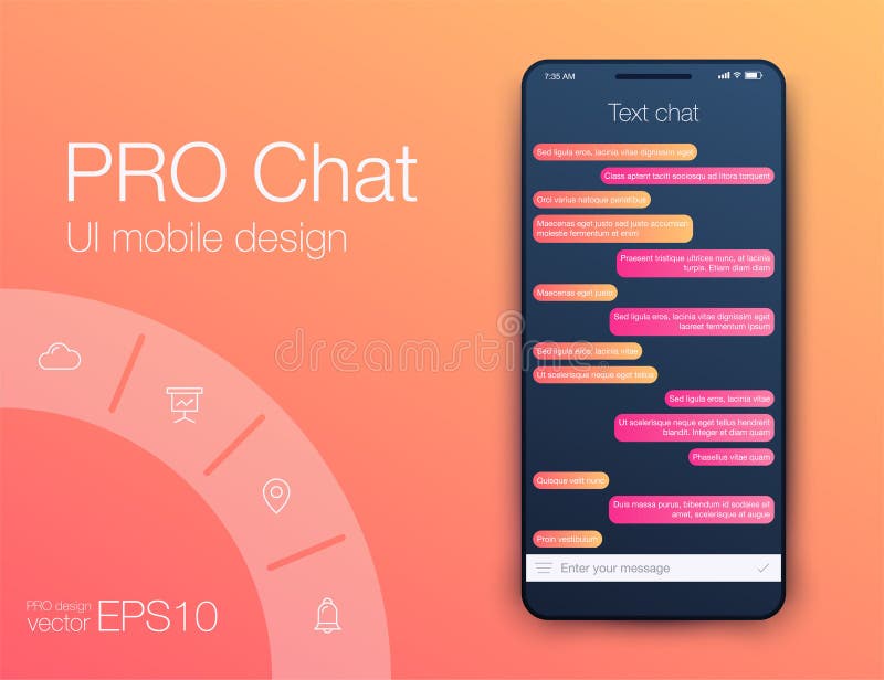 Vector Phone Chat Interface. Sms Messages. Stock Vector Stock Vector ...