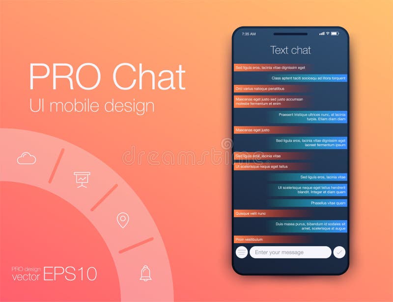 Vector Phone Chat Interface. Sms Messages. Stock Vector Stock Vector ...