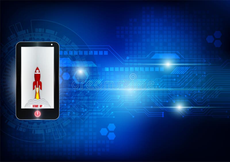 Vector Phone and Digital Technology for Business Concept, Vector ...