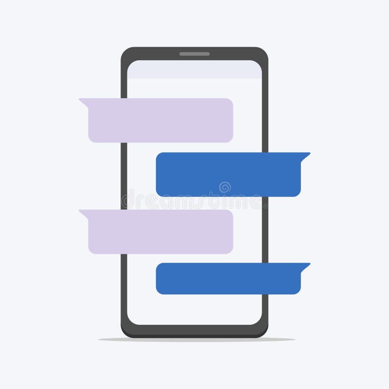Vector of Phone Displaying Messages Stock Vector - Illustration of ...