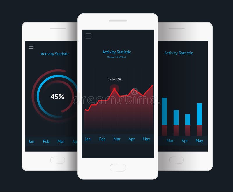 Minimalistic Infographic Template with Flat Design daily Statistics ...