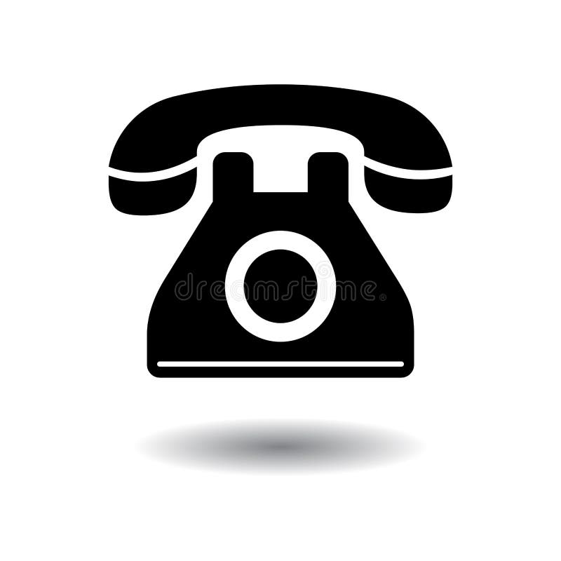 Vector Phone Icon Black and White Stock Vector - Illustration of ...