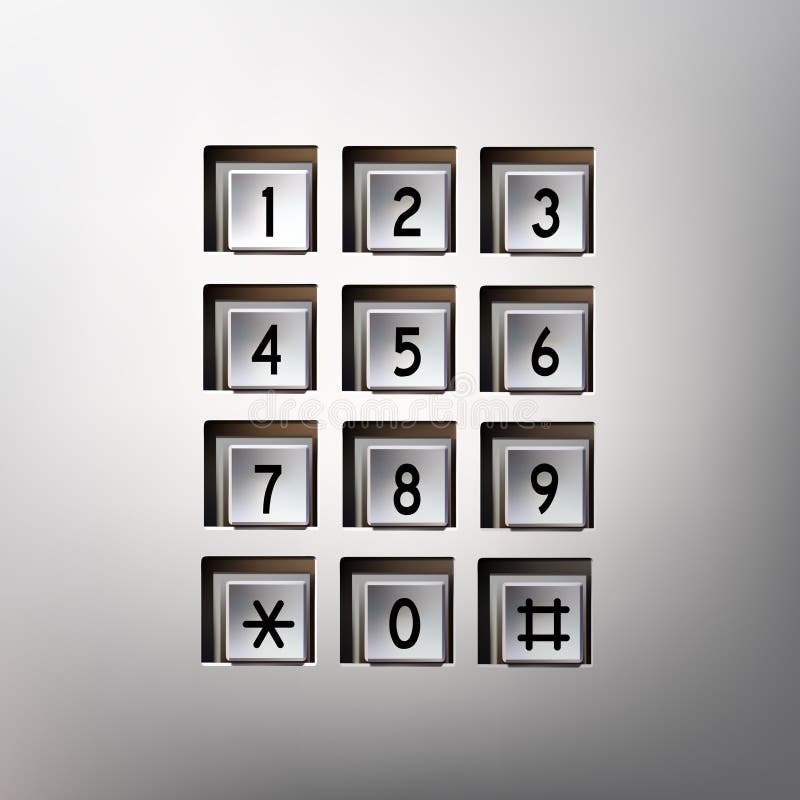 Vector phone number pad stock vector. Illustration of answer - 12411566