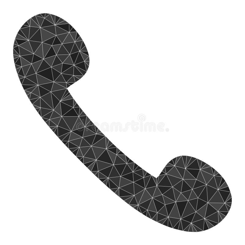 Vector Phone Receiver Triangle Filled Icon Stock Vector - Illustration ...