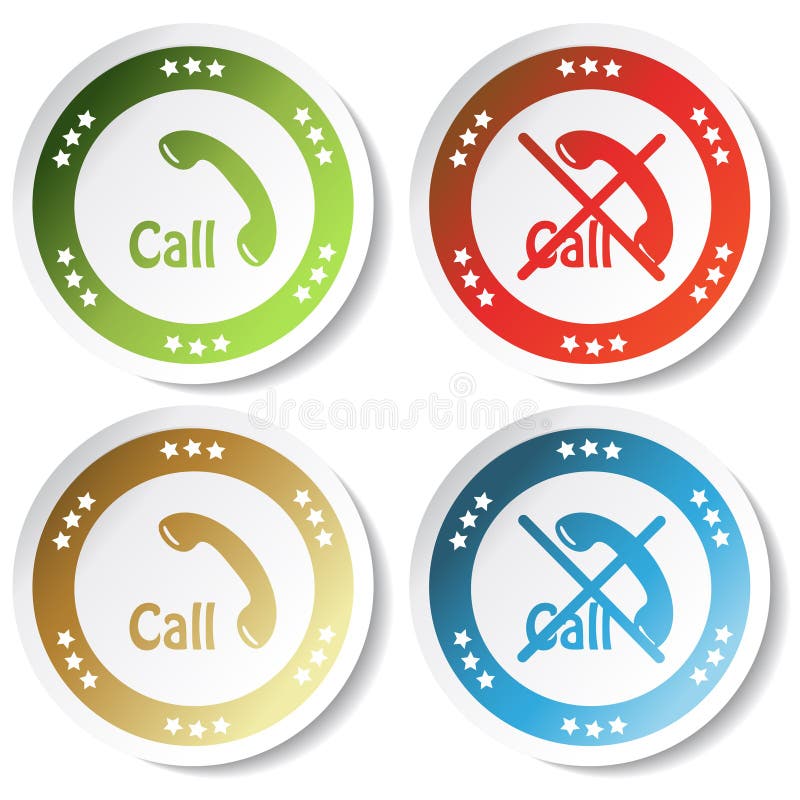 Vector phone stickers stock vector. Illustration of green - 17202592