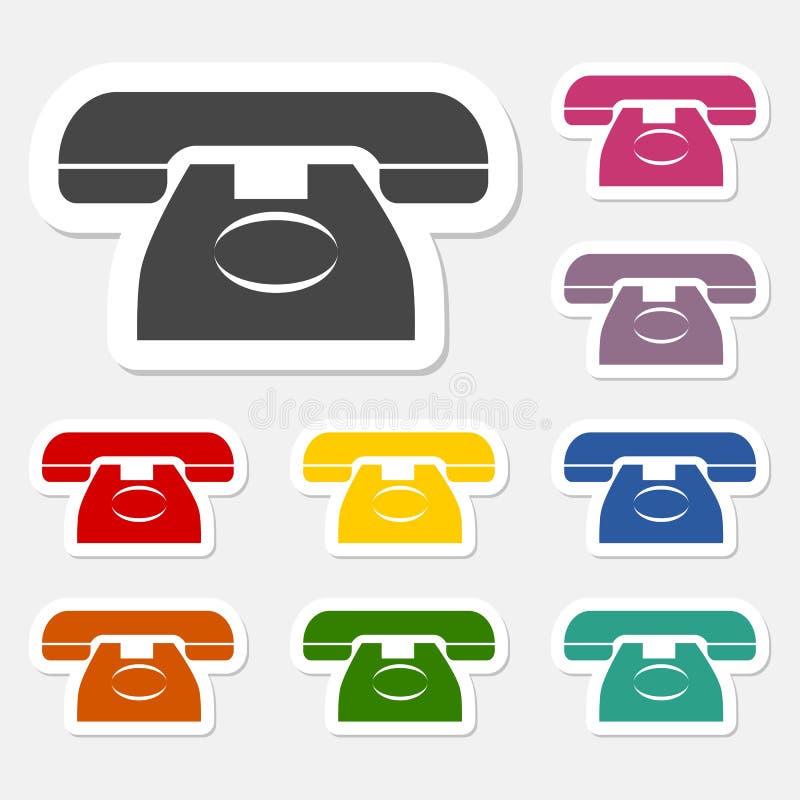 Vector phone stickers set stock vector. Illustration of phone - 83732194