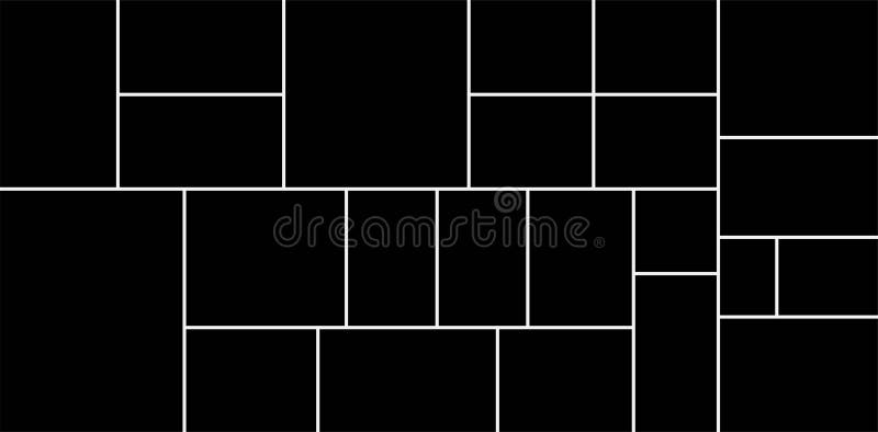 Vector Photo Collage Mockup. Set of Empty Photo Frames Stock Vector ...