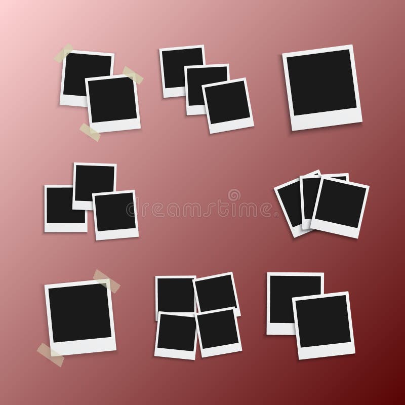 Vector Photo Frame. Realistic Snapshot Modern Photo Stock Vector ... Vector Photo Frame. Realistic Snapshot Modern Photo Stock Vector ...