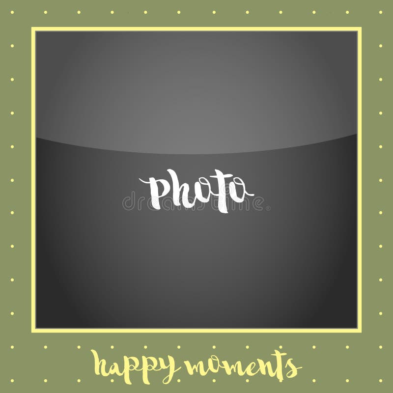 Vector Photoframe Polaroid with Round Stock Vector - Illustration of ...