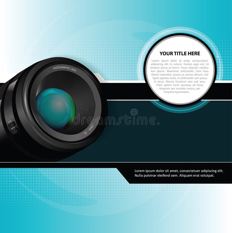 Vector Photographic Background with Lens Stock Illustration ...