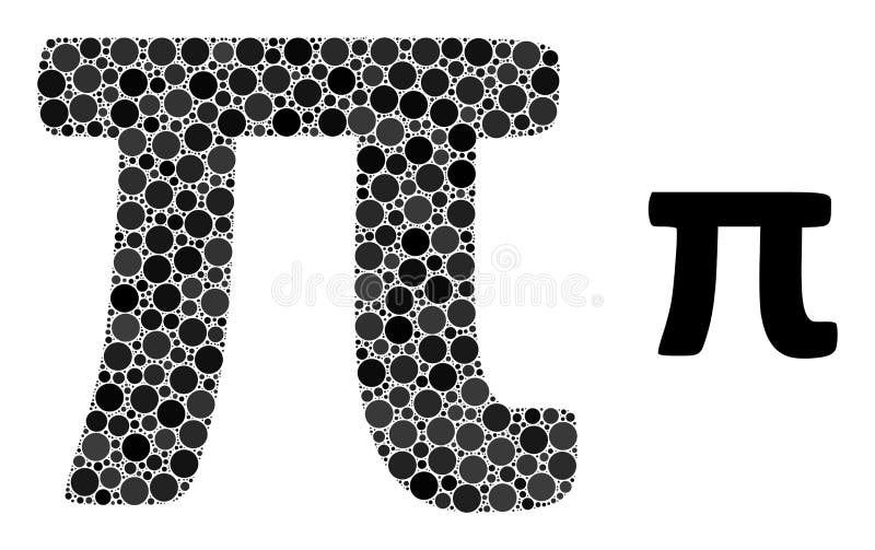 Vector Pi Greek Lowercase Symbol Collage of Dots Stock Vector ...