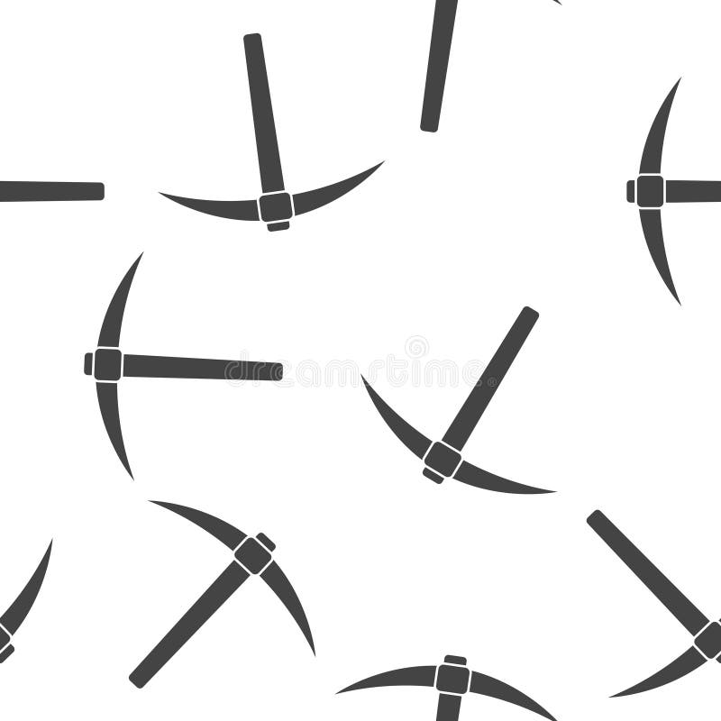 Vector Pickaxe Icon on White Isolated Background. Layers Grouped for ...