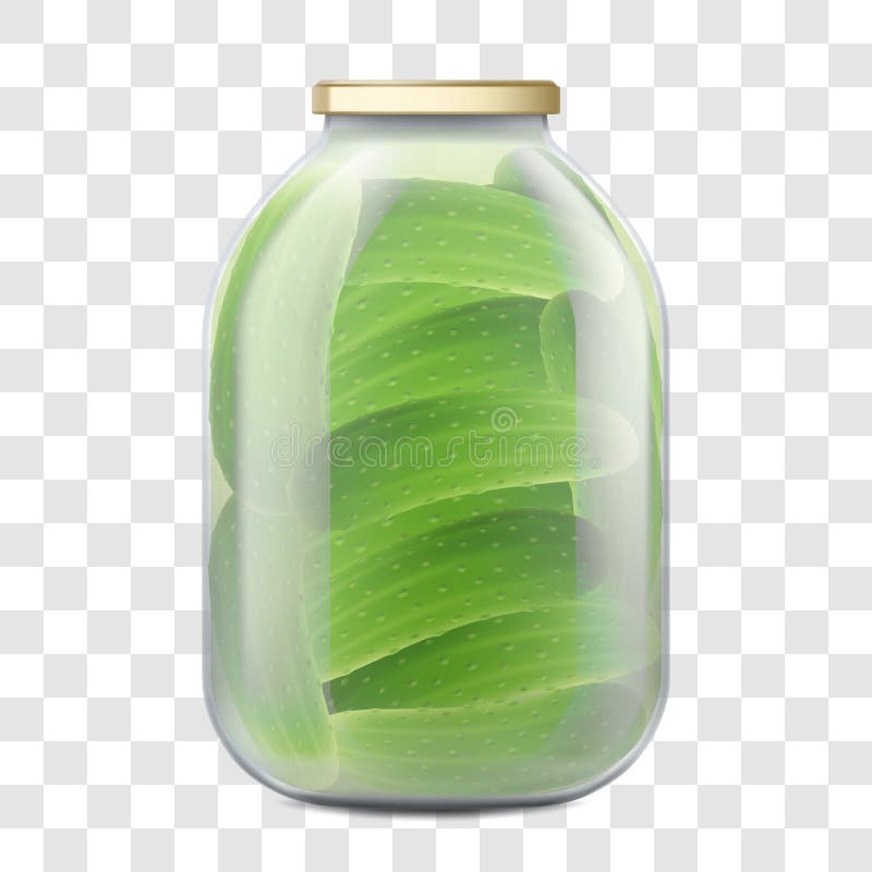 Vector Pickles Jar Illustration. Cucumbers Inside a Jar Ready for Being ...